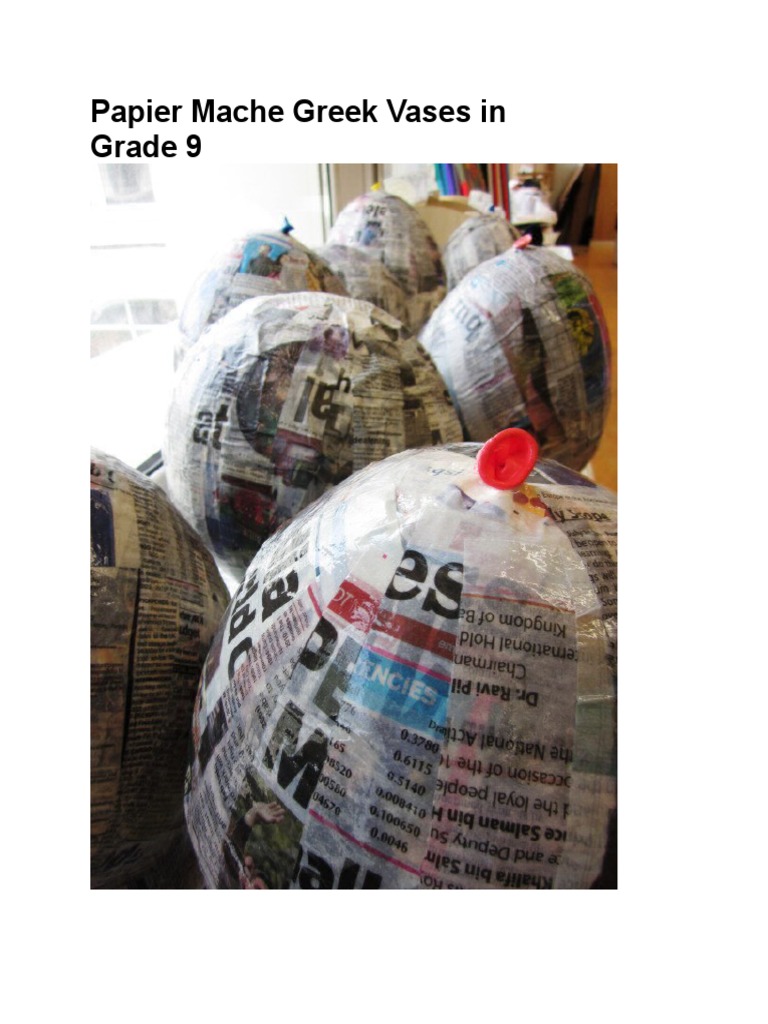 Papier Mache Greek Vases in Grade | PDF | Cooking, Food & Wine