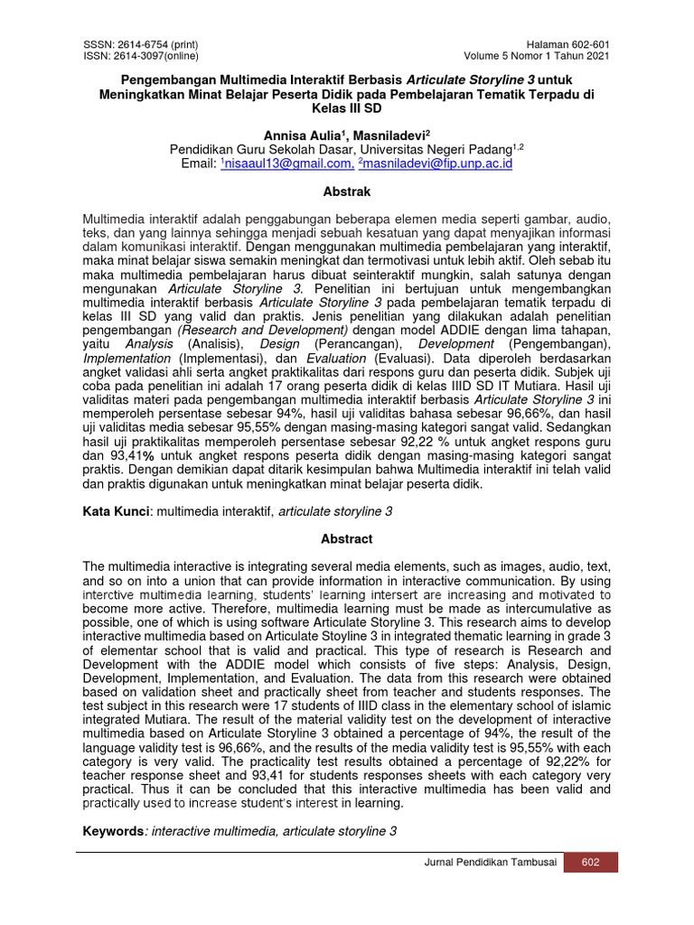 Multimedia Interaktif Articulate Storyline 3 | PDF