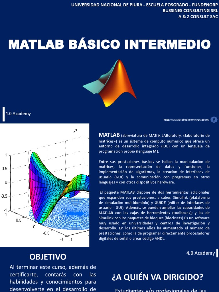 Brochure Matlab Básico - Intermedio 210328 | PDF | Matlab ...