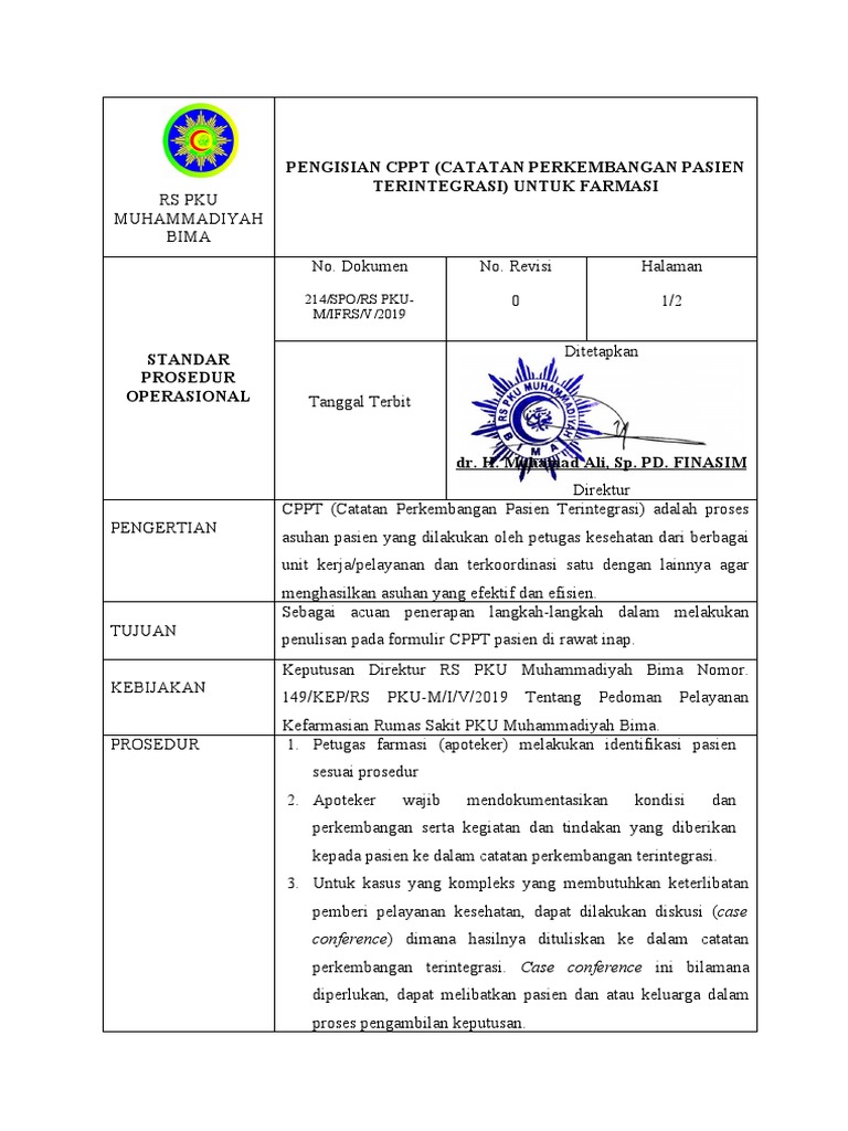 Sop Cppt Farmasi Pdf