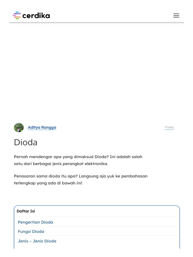 Pengertian, Fungsi, Simbol, Jenis, Hingga Cara Kerja Dioda | PDF