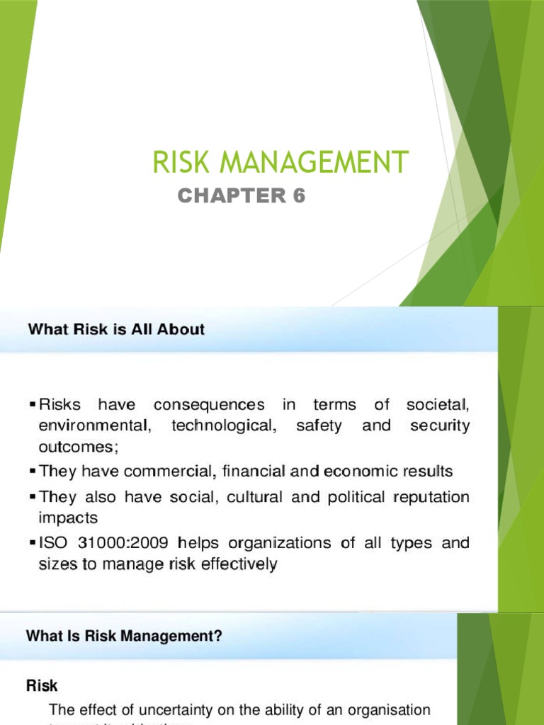 Chapter 6 - Risk Management | PDF | Risk Assessment | Risk