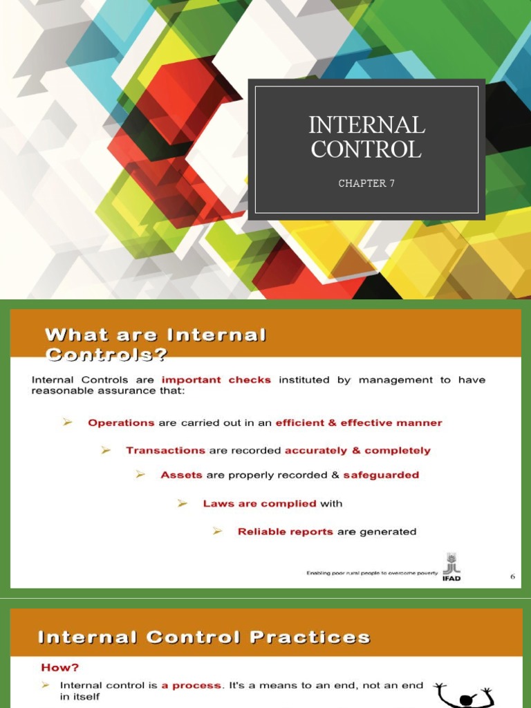 Internal Control Objectives and Examples | PDF | Internal Control ...