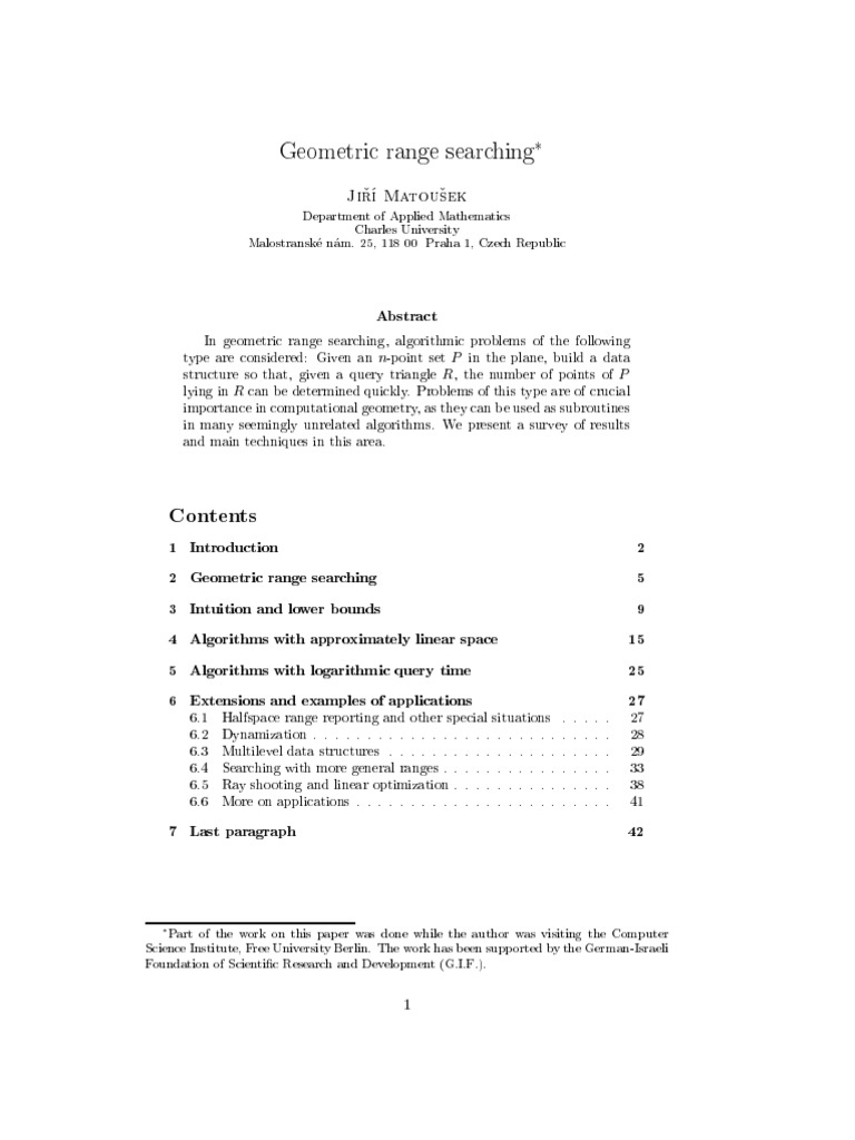 Geometric Range Searching N P R P R Pdf Computational Complexity