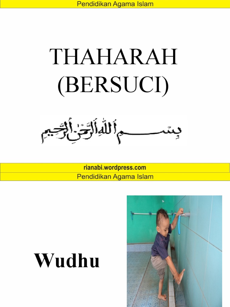 Thaharah - Wudhu, Tayammum Dan Mandi Besar. | PDF