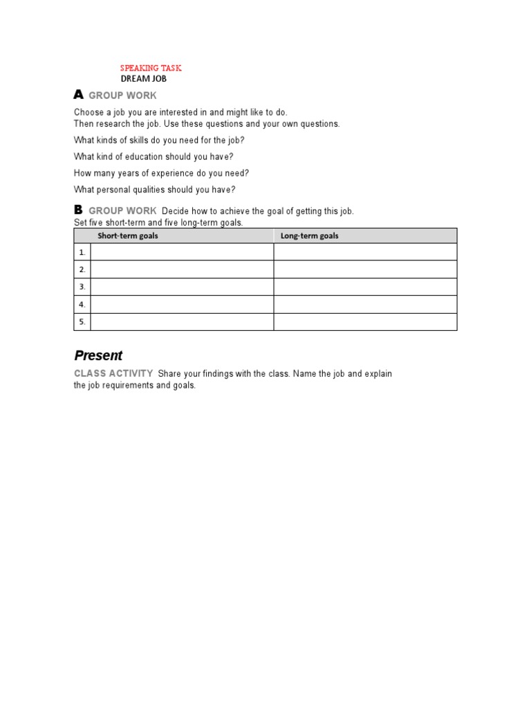 Speaking Task 1 | PDF