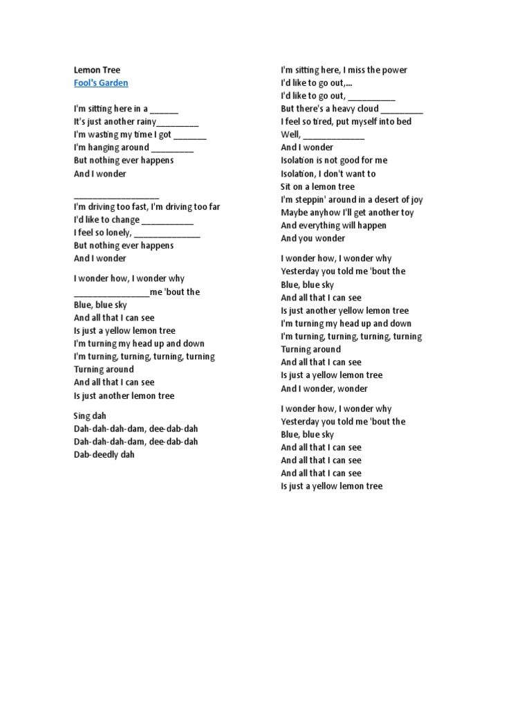 Lemon Tree | PDF | Nature