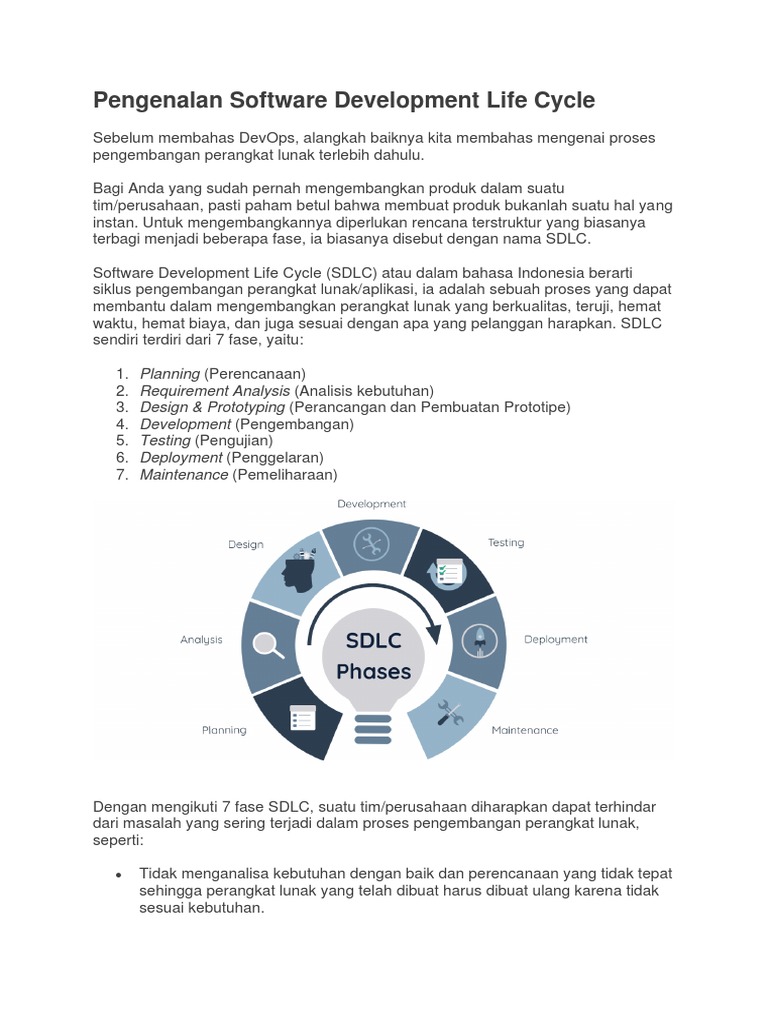 1.pengenalan Software Development Life Cycle | PDF | Bisnis
