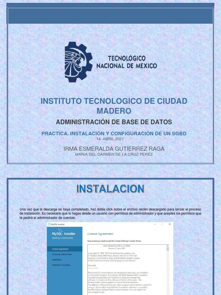 Practica. Instalación y Configuración de Un SGBD | PDF | Mi sql | Servidor (Computación)