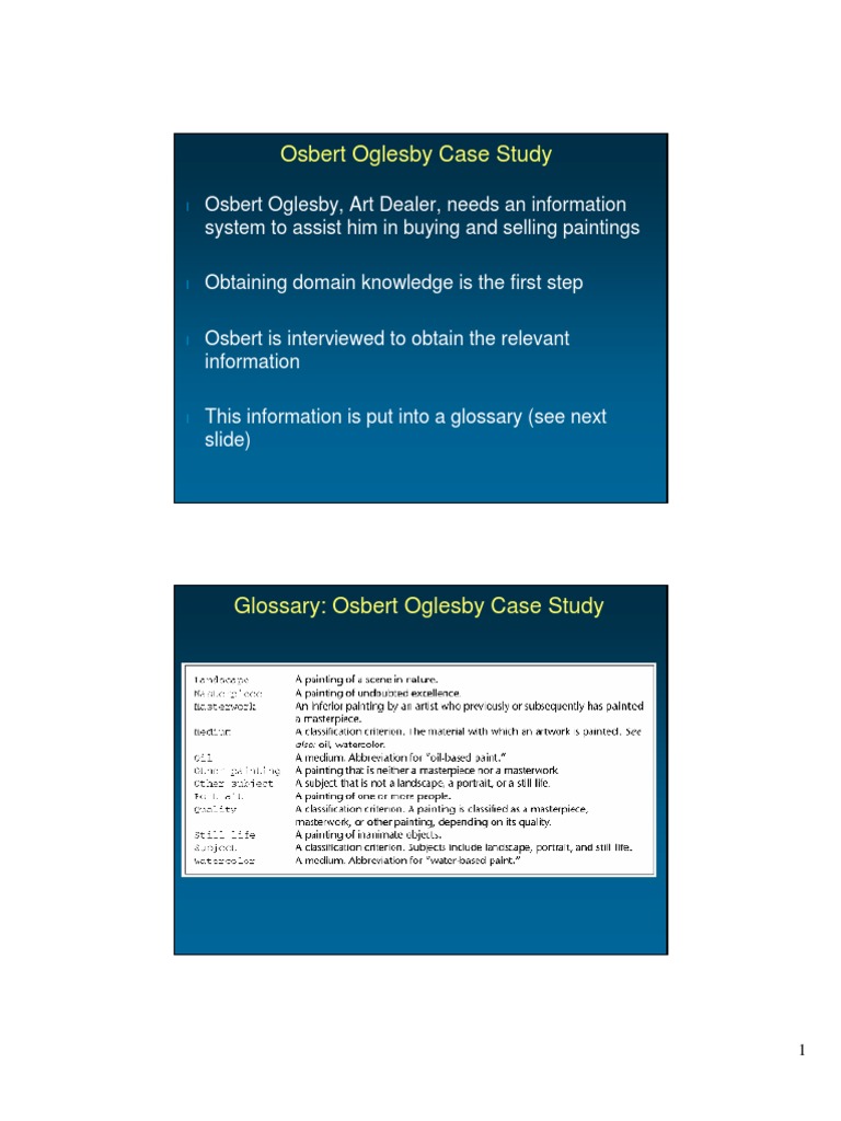 Osbert Oglesby Case Study | PDF | Use Case | Class (Computer Programming)