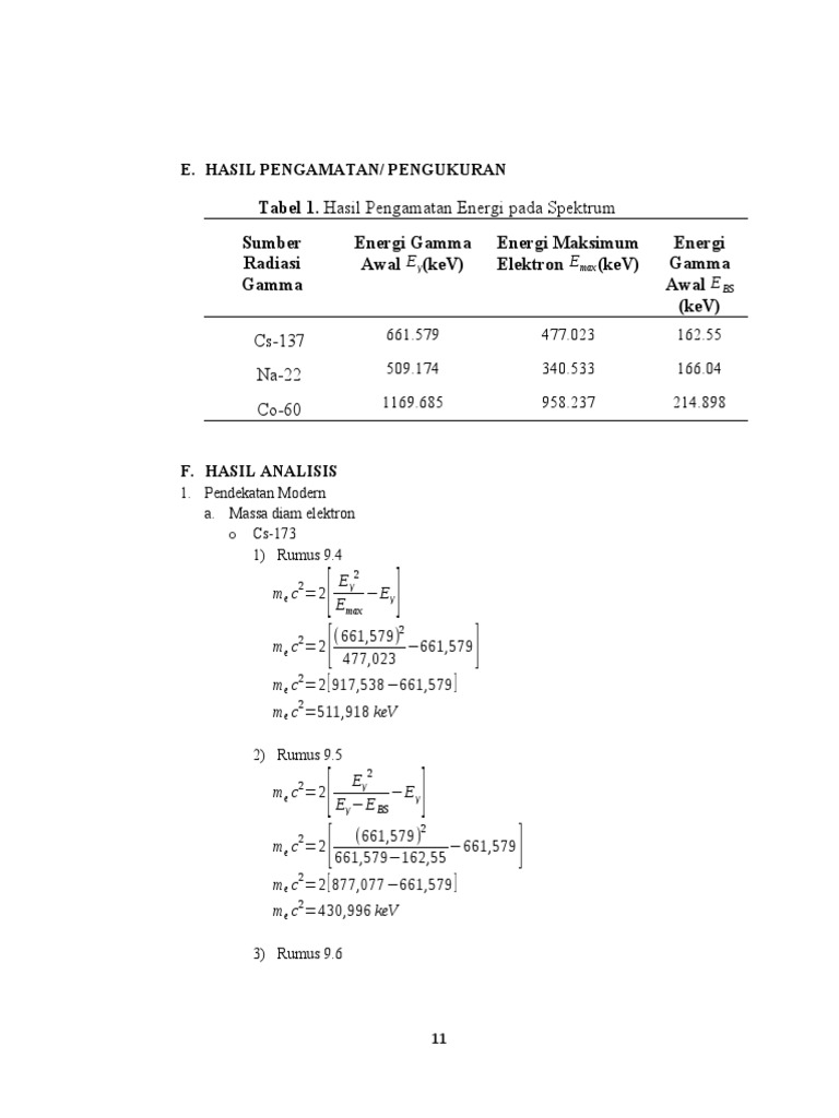 Analisis Data Efek Compton | PDF | Metode & Bahan Ajar | Sains & Matematika