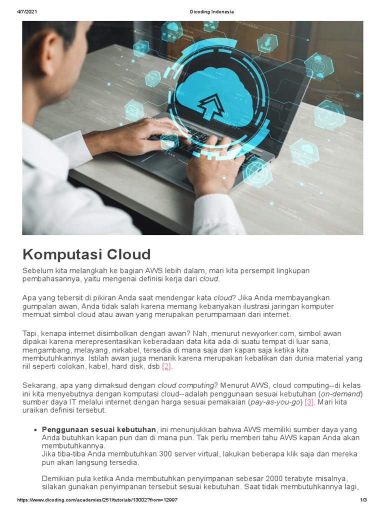 Mengerti Dasar-Dasar Komputasi Cloud | PDF