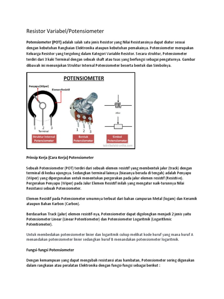 Resistor Variabel | PDF