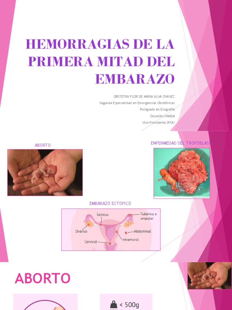 Hemorragia Del Primer Trimestre | PDF | El embarazo | Aborto