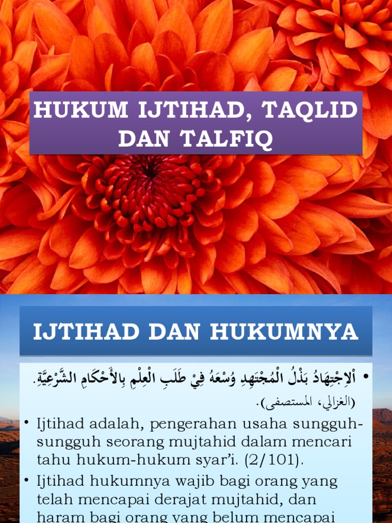 Hukum Ijtihad, Taqlid Dan Talfiq | PDF