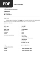 TransCelerate Abbreviated CV Template | PDF | Health Care | Medicine