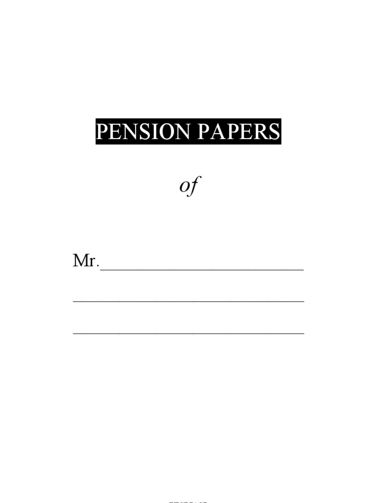 PENSION_PAPERS | Retirement | Gratuity