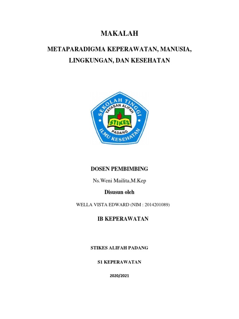 Wella Vista Edward - Metaparadigma Keperawatan | PDF