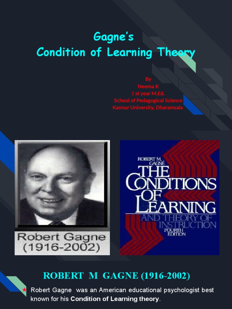 Gagne's Condition of Learning Theory | PDF | Learning Theory (Education ...