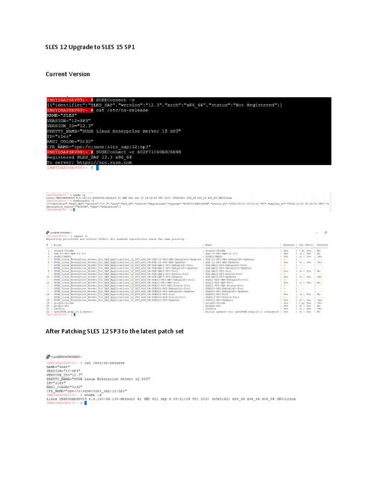 SLES 12 Upgrade To SLES 15 SP1 | PDF