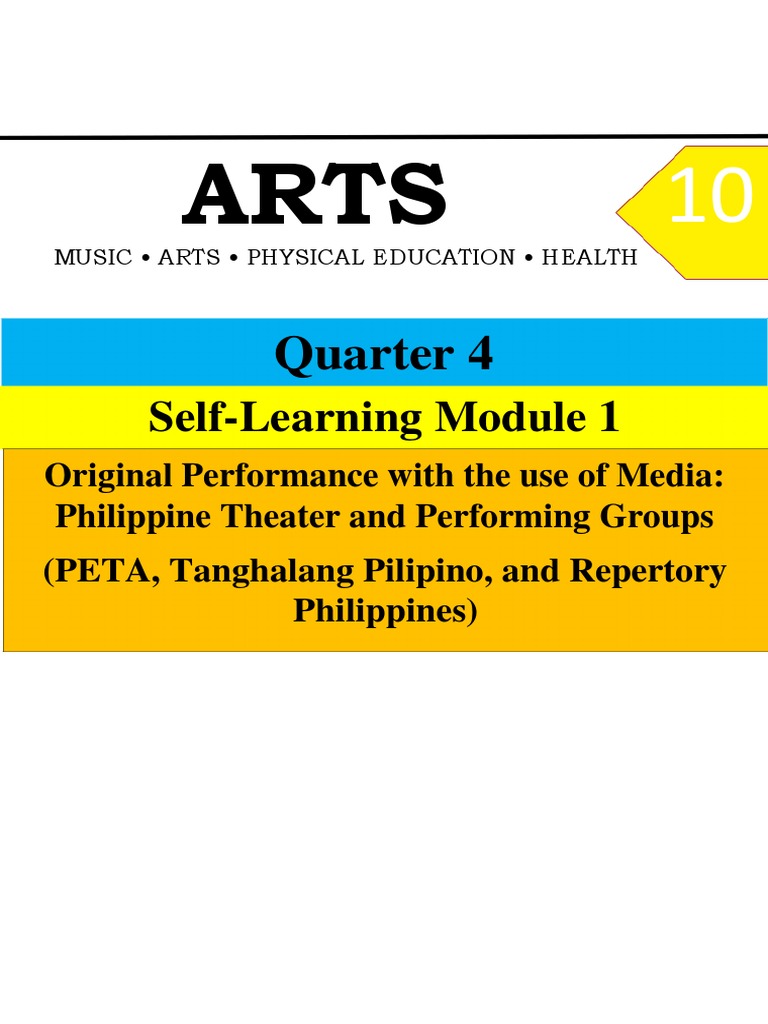 Self-Learning Module 1: Quarter 4 | PDF | Theatre | Video