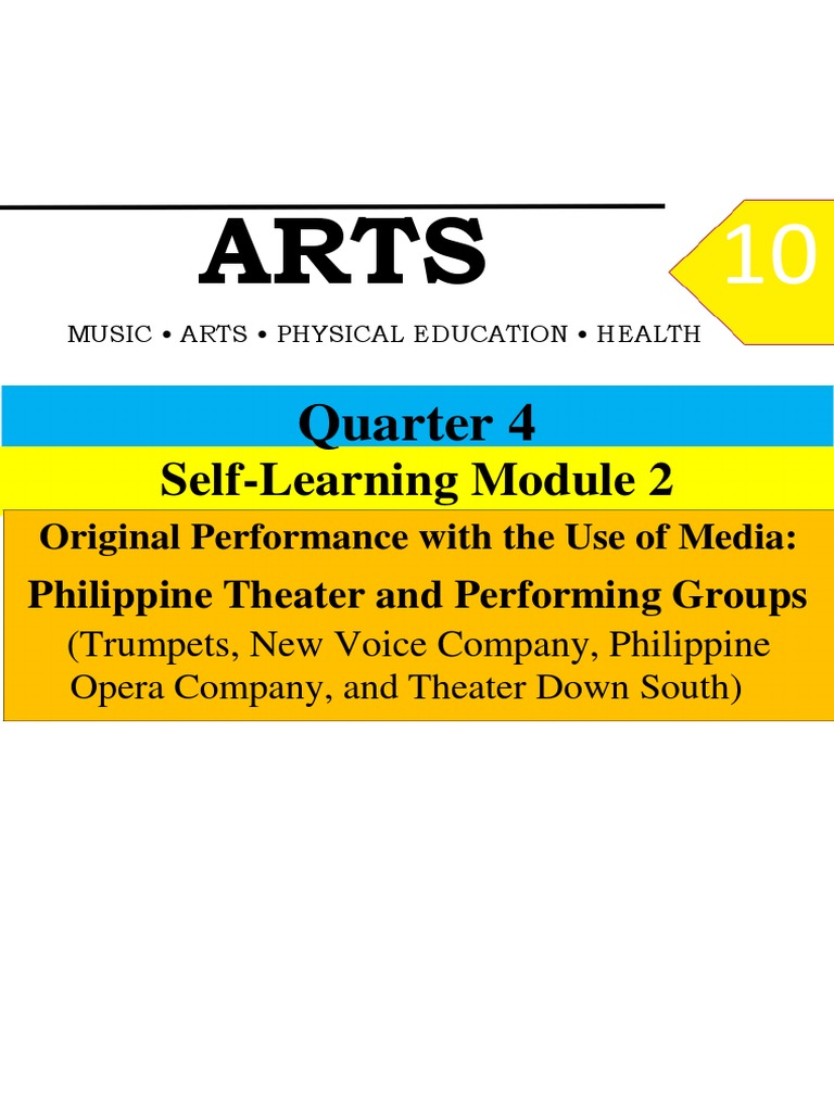 Arts G10 Q4 M2 (Final) | PDF | Performing Arts | Theatre