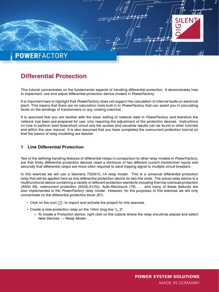 1 Line Differential Protection | PDF | Relay | Electrical Engineering