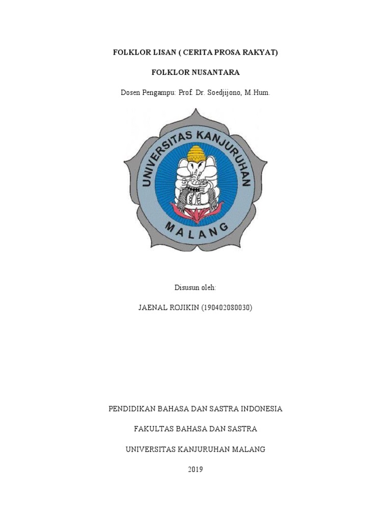 Folklor Lisan | PDF | Agama & Spiritualitas