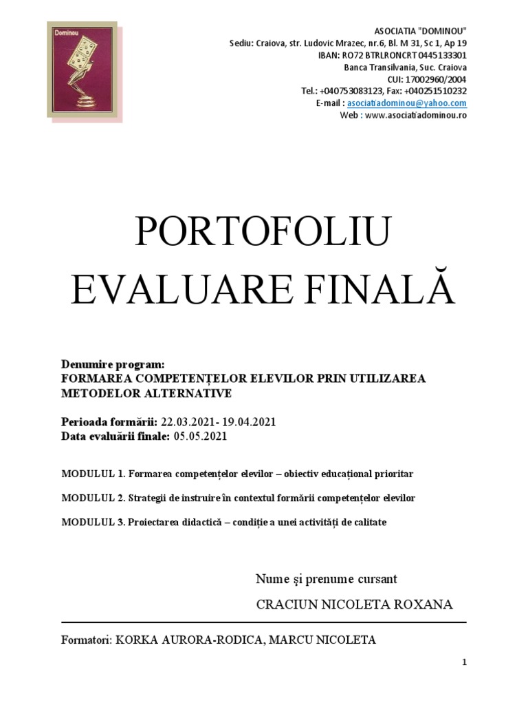 Evaluare Finala Buna | PDF