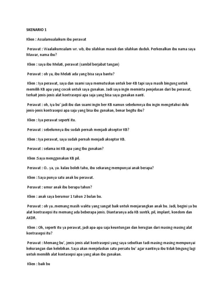 Contoh Role Play KB SDG | PDF