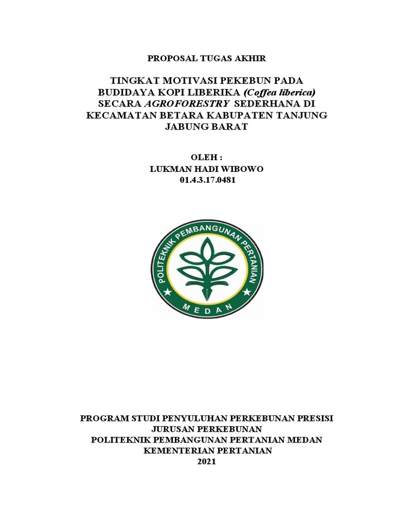 Lukman Hadi Wibowo (Proposal Ta) Fix | PDF