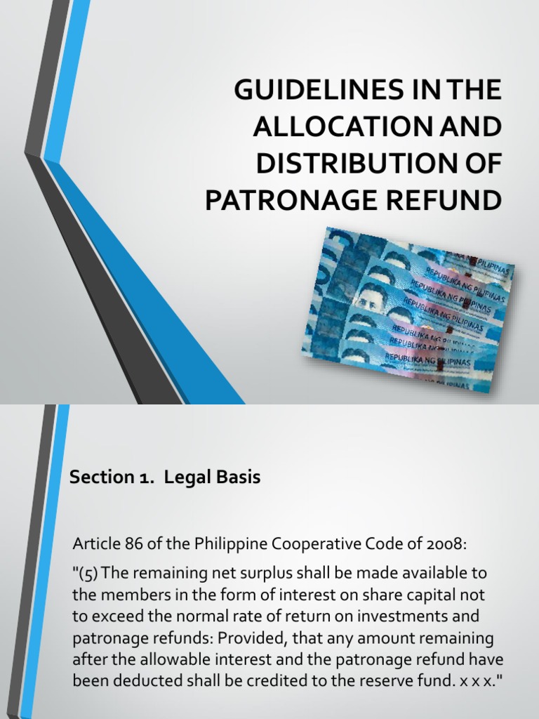 Guidelines in The Allocation and Distribution of Patronage Refund | PDF ...