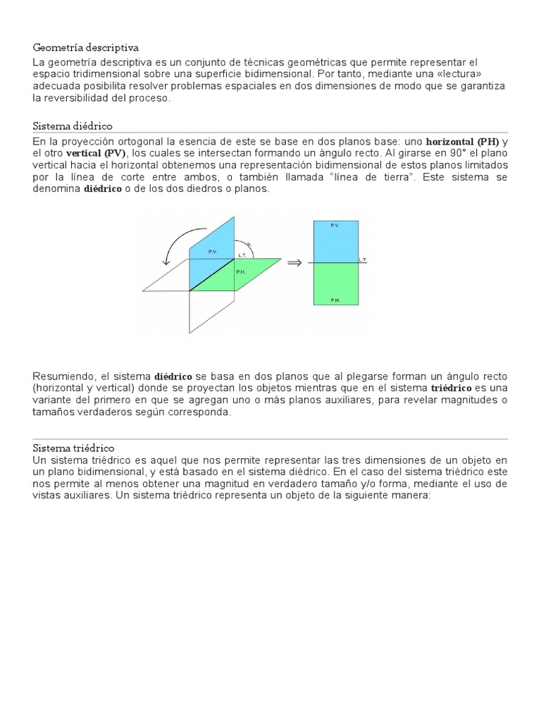 Geometría Descriptiva | PDF | Geometría euclidiana | Geometria clasica