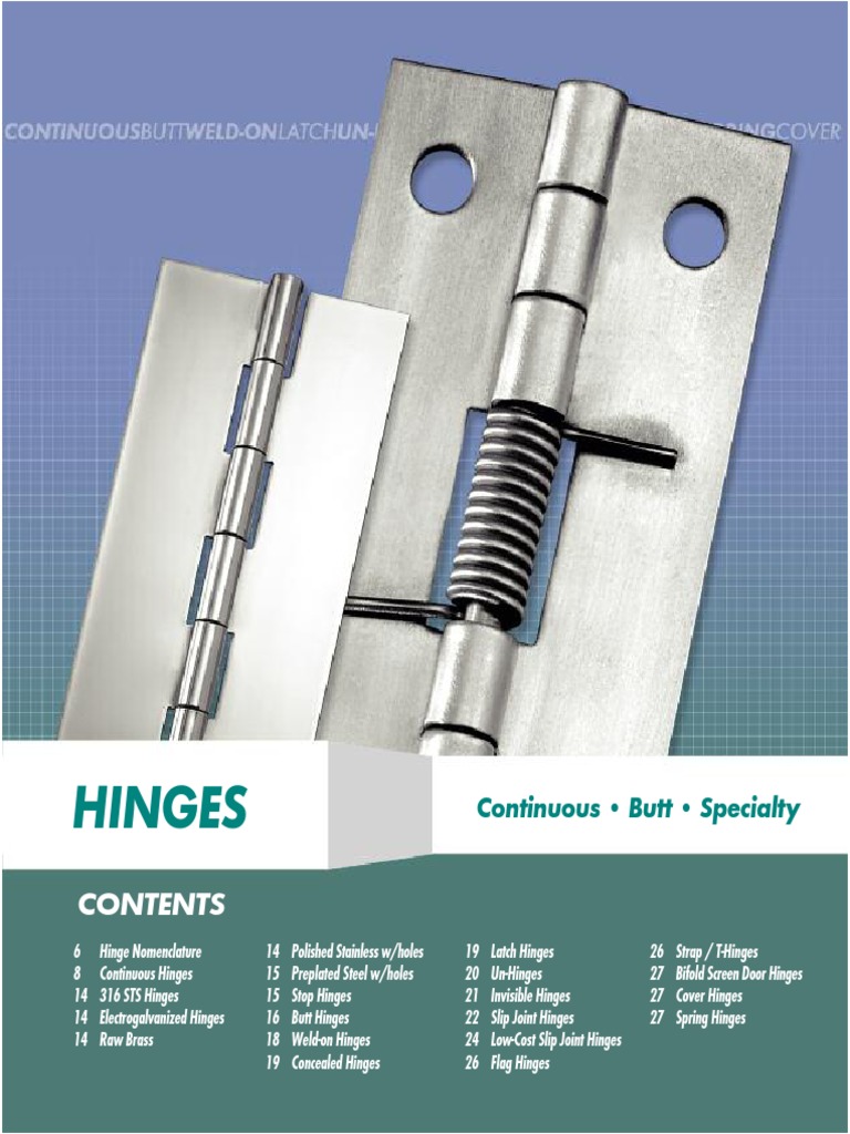 Guden Catalog HINGES | PDF | Stainless Steel | Metals