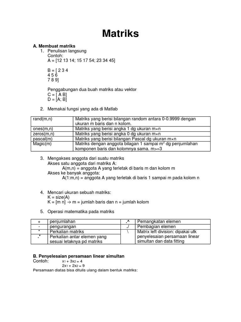 02 Matriks | PDF | Sains & Matematika