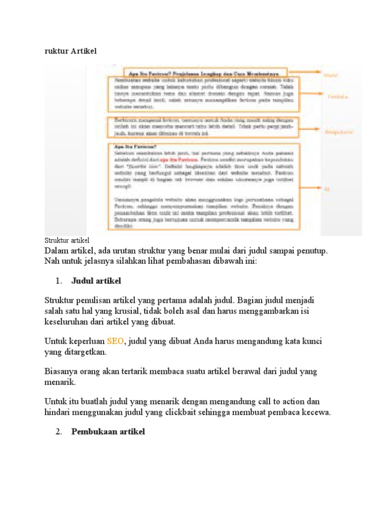 Stuktur Artikel 1 | PDF