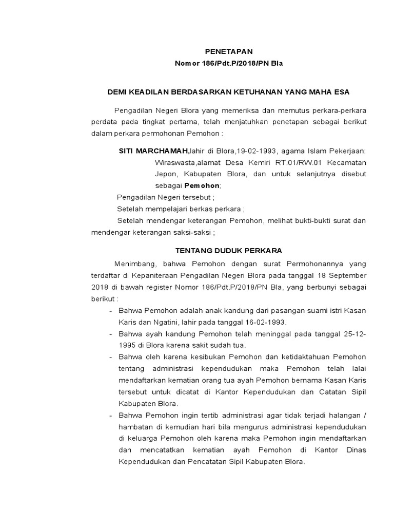 PNTPN Akta Kematian 186 Capil | PDF