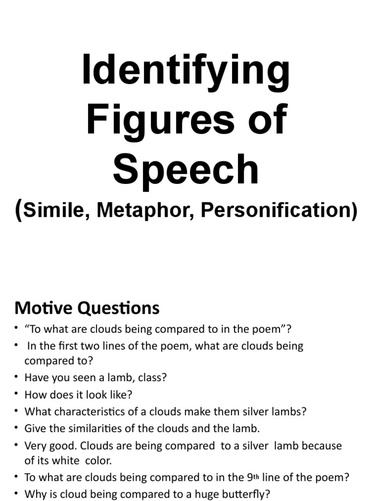 Identifying Figures of Speech (Lyka Beed 3-2) | PDF | Cloud | Nature