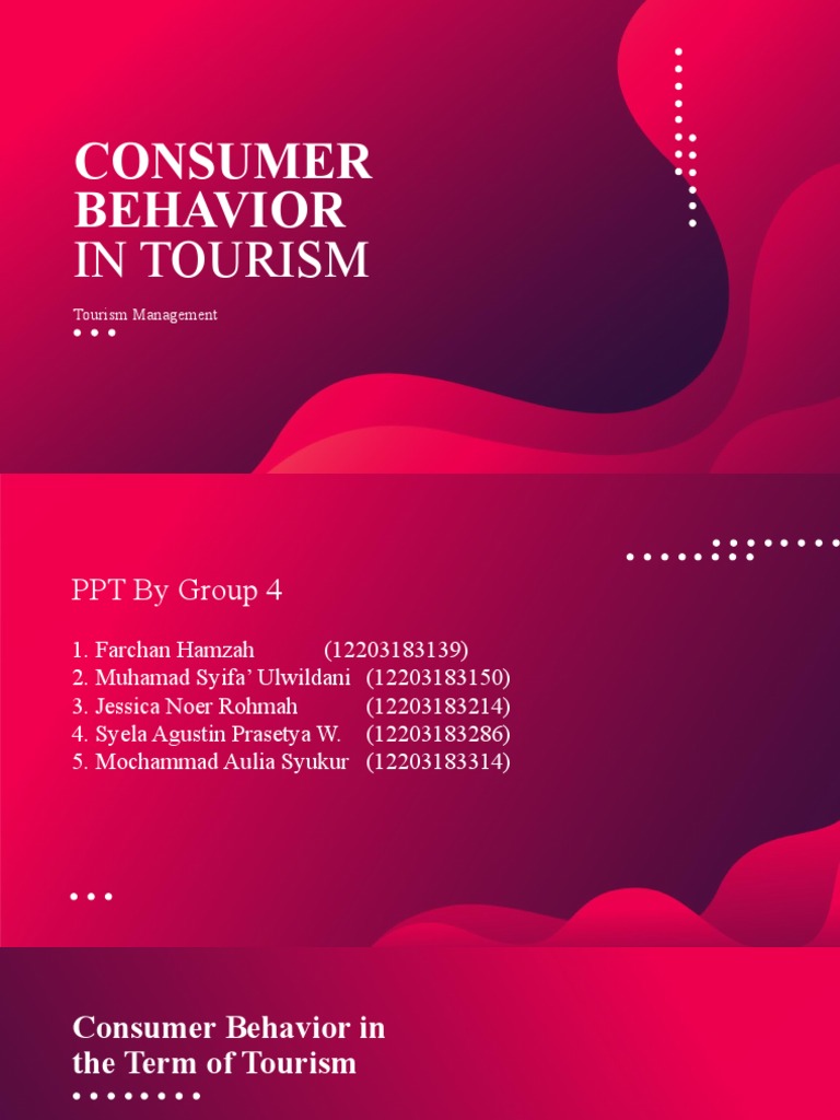 Understanding Consumer Behavior in Tourism Through an Analysis of Key ...