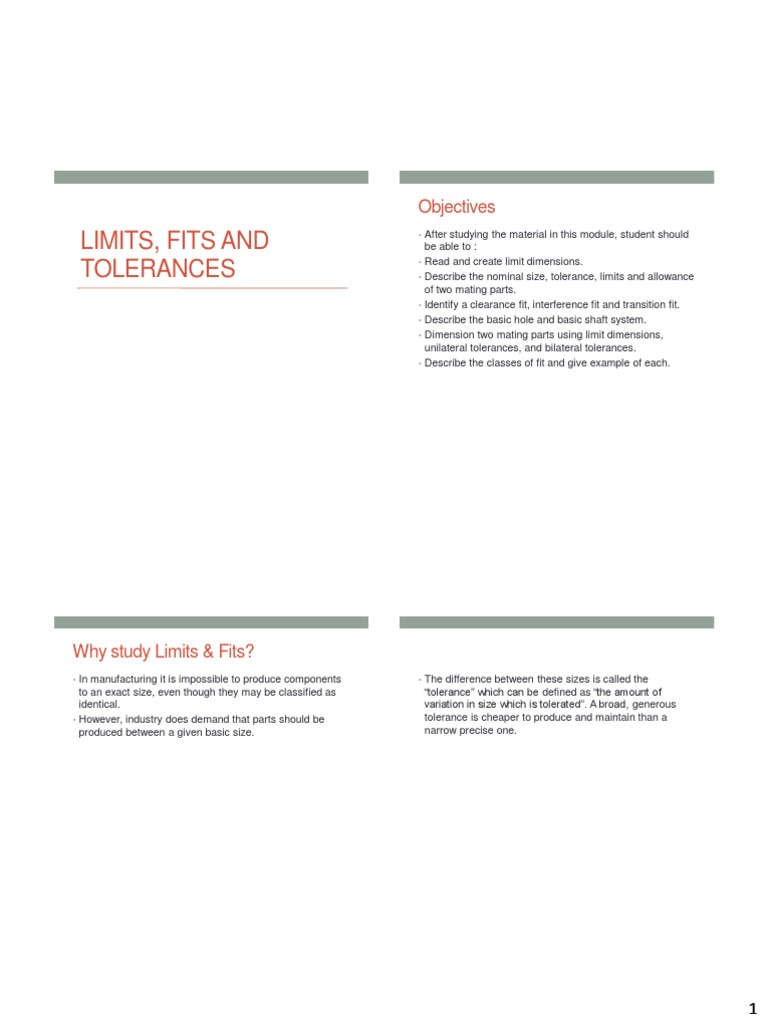 Understanding Limits Fits And Tolerances A Guide To Dimensioning