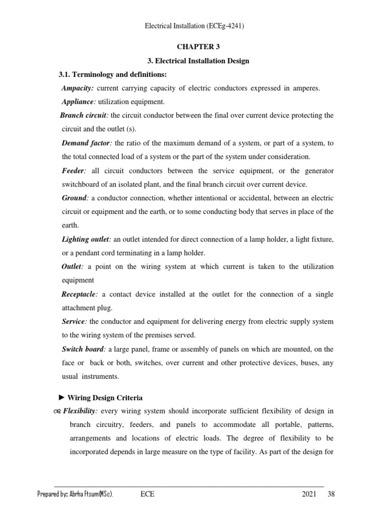 Chapter 3 Installetion | PDF | Electrical Wiring | Ac Power Plugs And ...