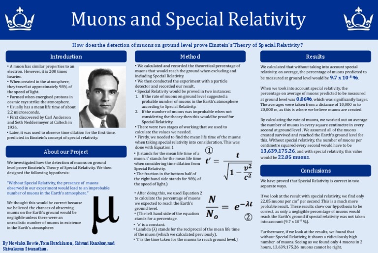 Muons and Special Relativity | PDF | Theory Of Relativity | Special ...