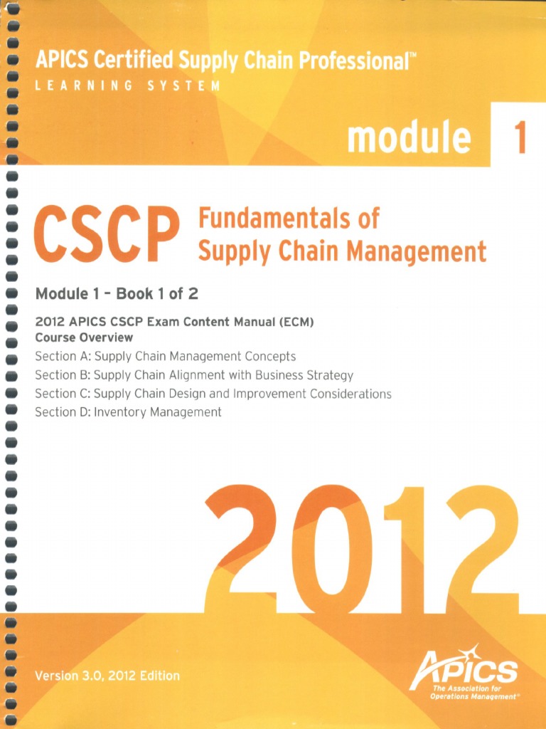 Book 1 - Fundamentals of SCM | PDF