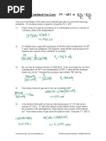 Gas Laws Cheat Sheet | PDF | Gases | Mole (Unit)