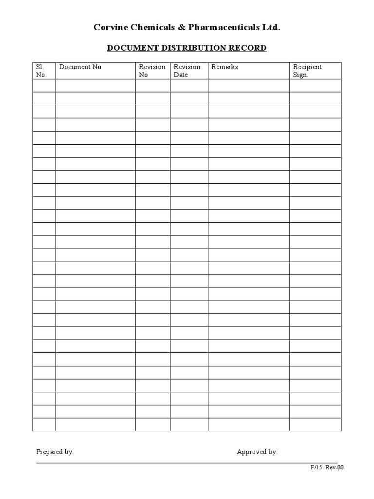 15-Document Distribution Record | PDF