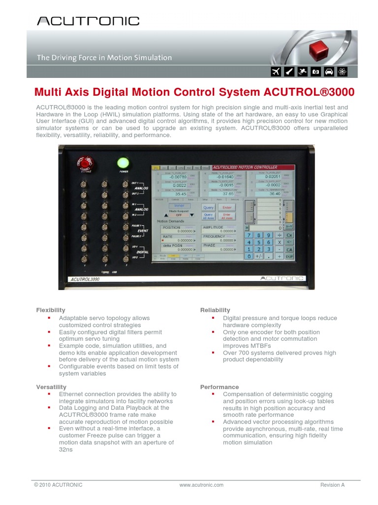 Multi Axis Digital Motion Control System ACUTROL®3000: Flexibility ...