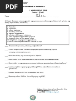 Quarter 2 Week 3 AP6 Module. Worksheet | PDF