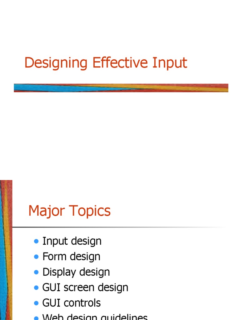Effective Input Design | PDF | Button (Computing) | Graphical User ...