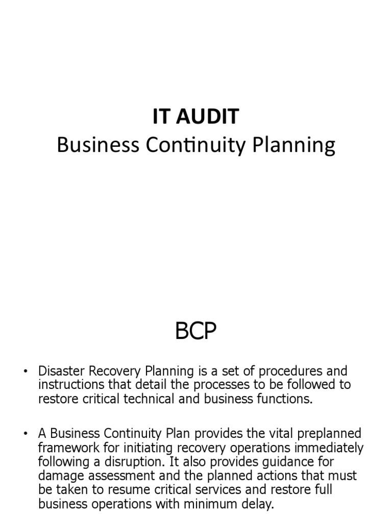 Business Continuity Plan | PDF | Disaster Recovery | Backup