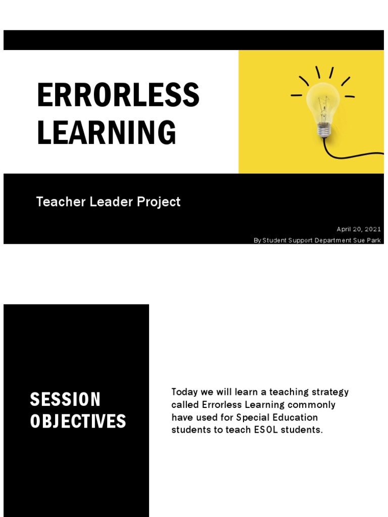 Errorless Leanring | PDF | Behaviorism | Learning